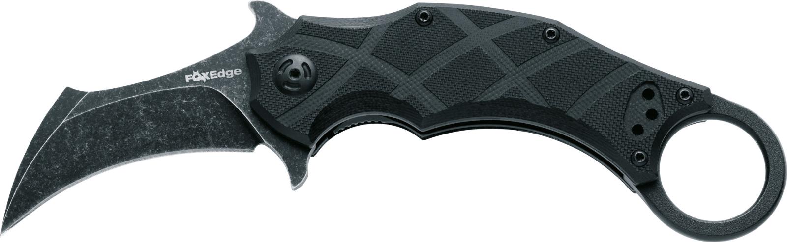 BLACKFOX EDGE "THE CLAW" FOLDING KNIFE BLACK - Polenar Tactical Armory